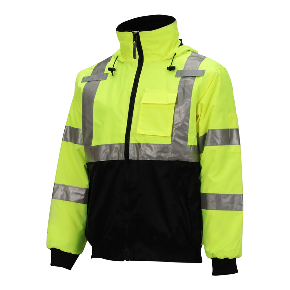 Tingley Bomber Type R Class 3 Hi-Vis Lime Jacket with Black Panels ...