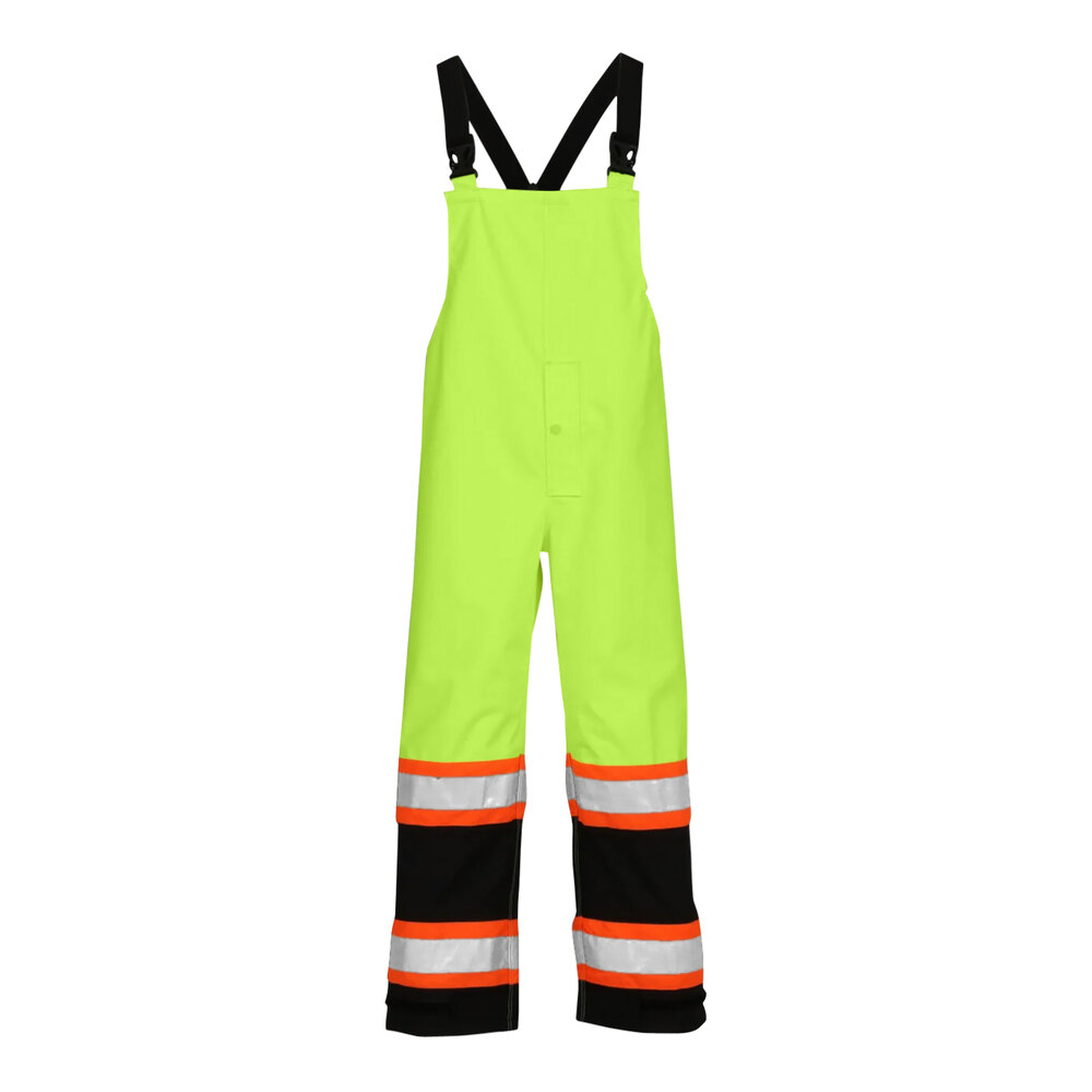 Tingley Icon Class E Hi-Vis Lime Overalls with Black Cuffs O24122C.2X - 2X