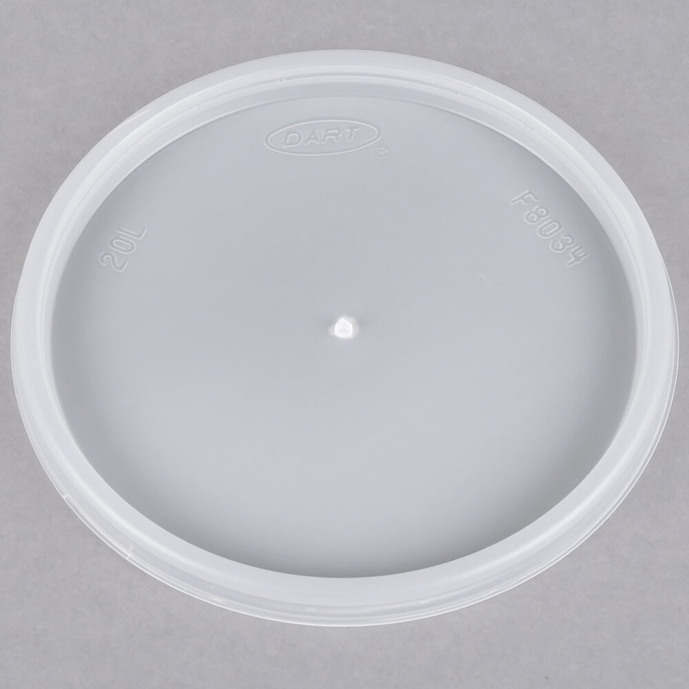 Dart 20JL 20 oz. Translucent Vented Lid - 100/Pack