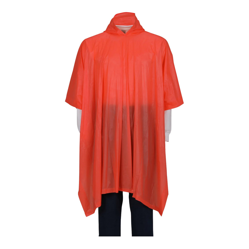 Tingley 50" x 80" Orange Rain Poncho P68809.EA