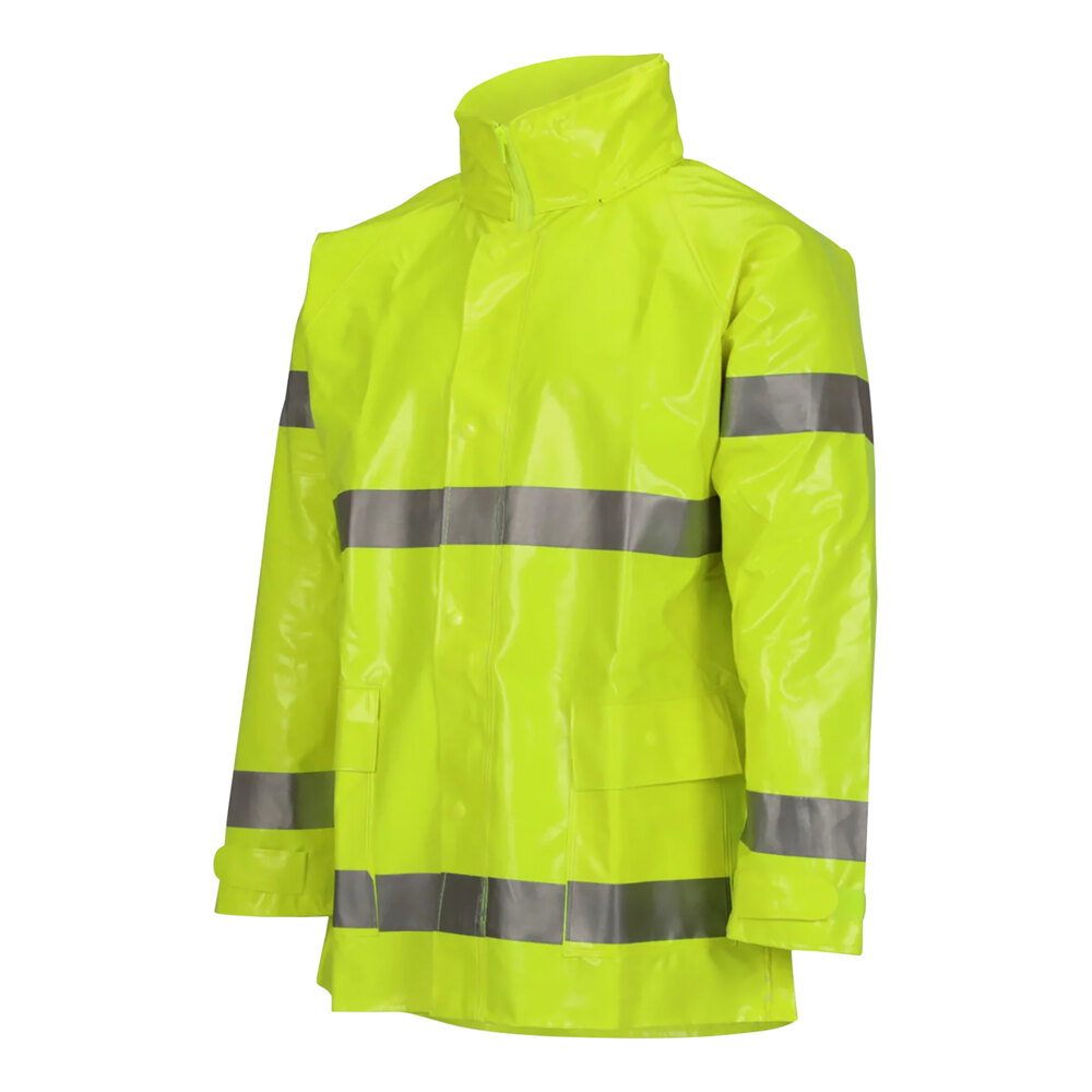 Tingley Comfort-Brite Type R Class 3 Hi-Vis Lime Rain Jacket J53122.MD - Medium