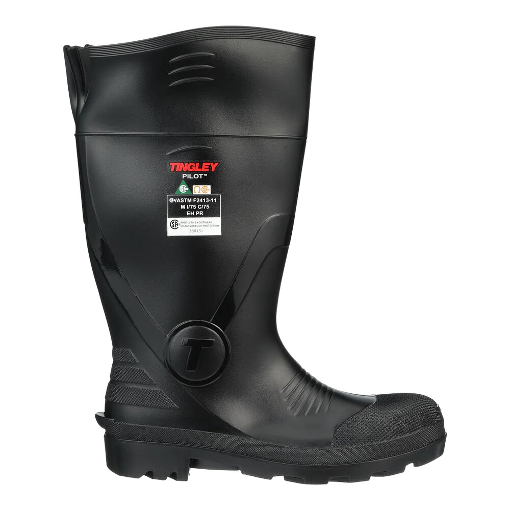 Tingley Pilot Unisex Black Waterproof Non-Slip Puncture-Resistant ...