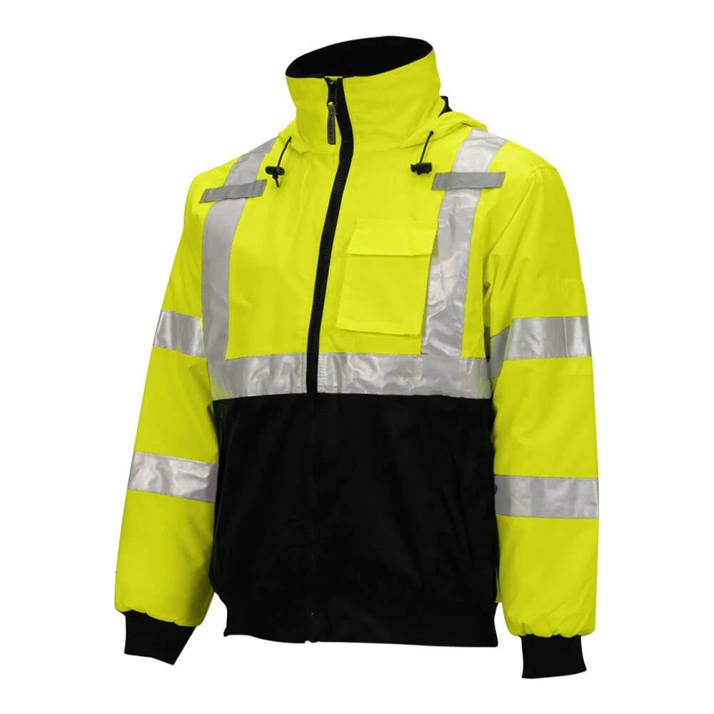 Tingley Bomber Type R Class 3 Hi-Vis Lime Jacket with Black Panels ...