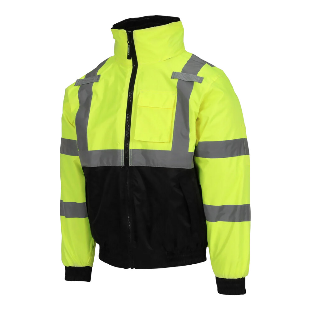 Tingley Bomber 3.1 Type R Class 3 Hi-Vis Lime Jacket with Black Panels ...