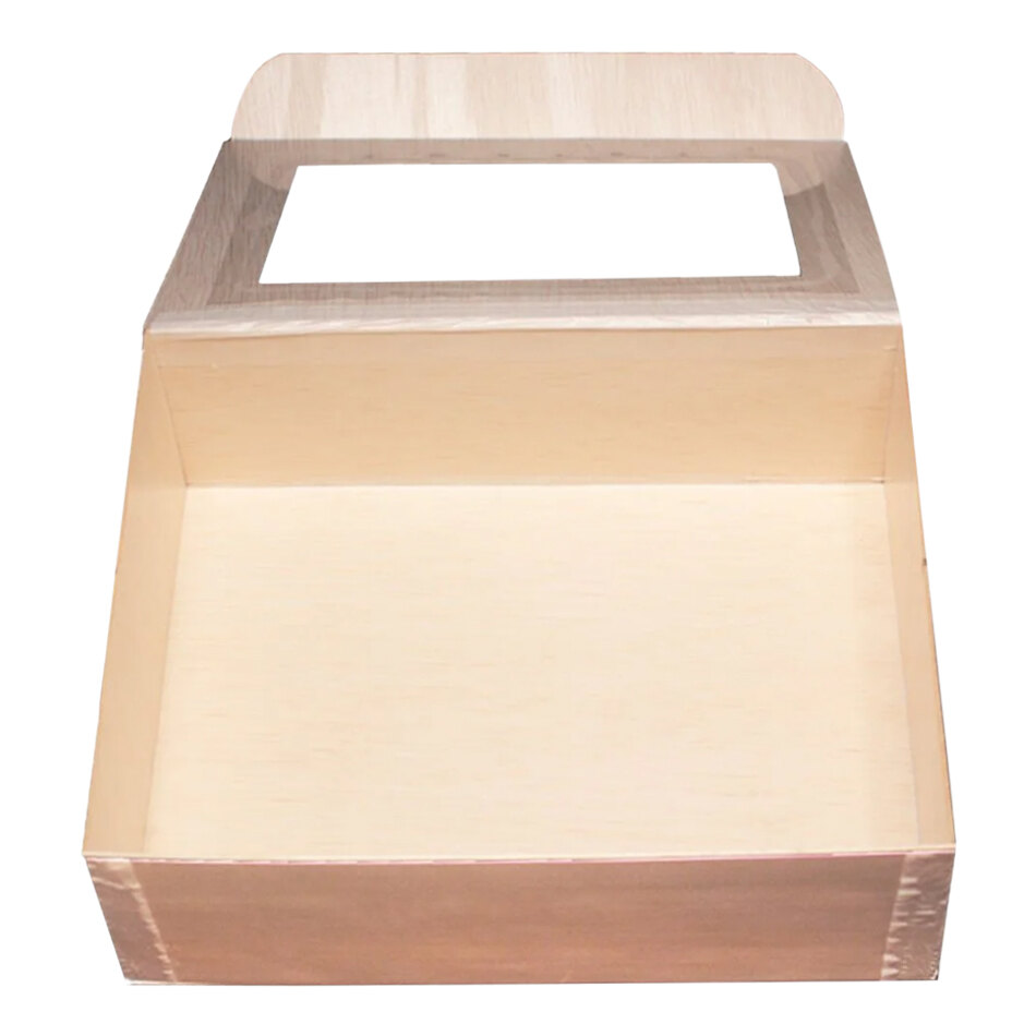 VerTerra 11" x 8" Large Collapsible Balsa Wood Catering Box with ...