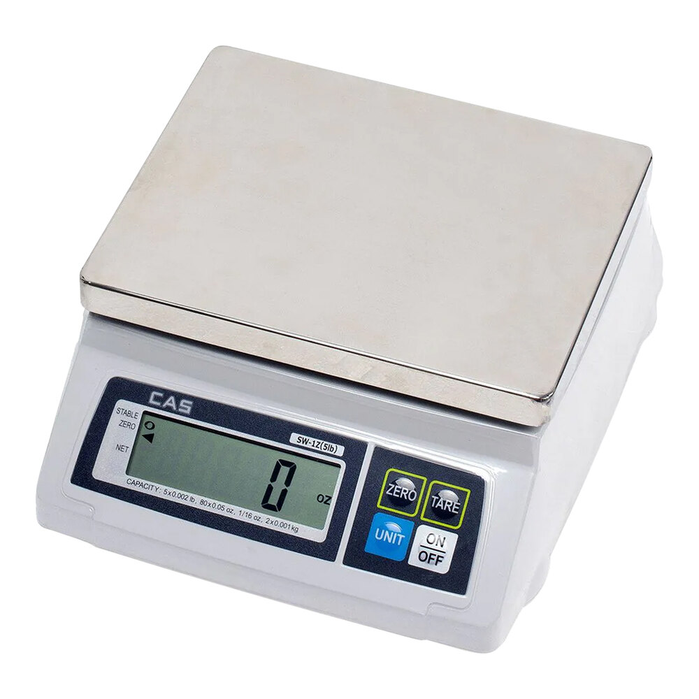 CAS SW-5Z SW Series 5 lb. Digital Portion Control Scale with Decimal ...