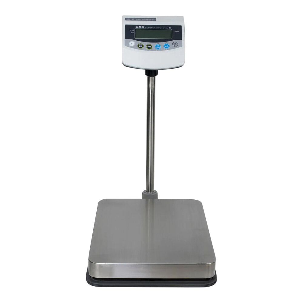 CAS BW-150DB BW Series 300 x 0.1 lb. Digital Bench Scale - Legal for Trade