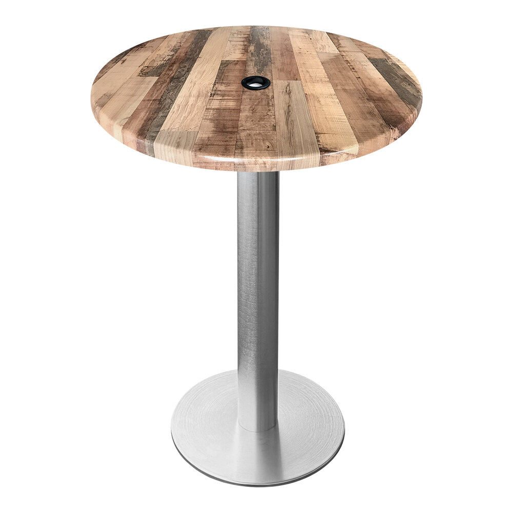 Holland Bar Stool EnduroTop 30" Round Rustic Indoor / Outdoor Bar ...