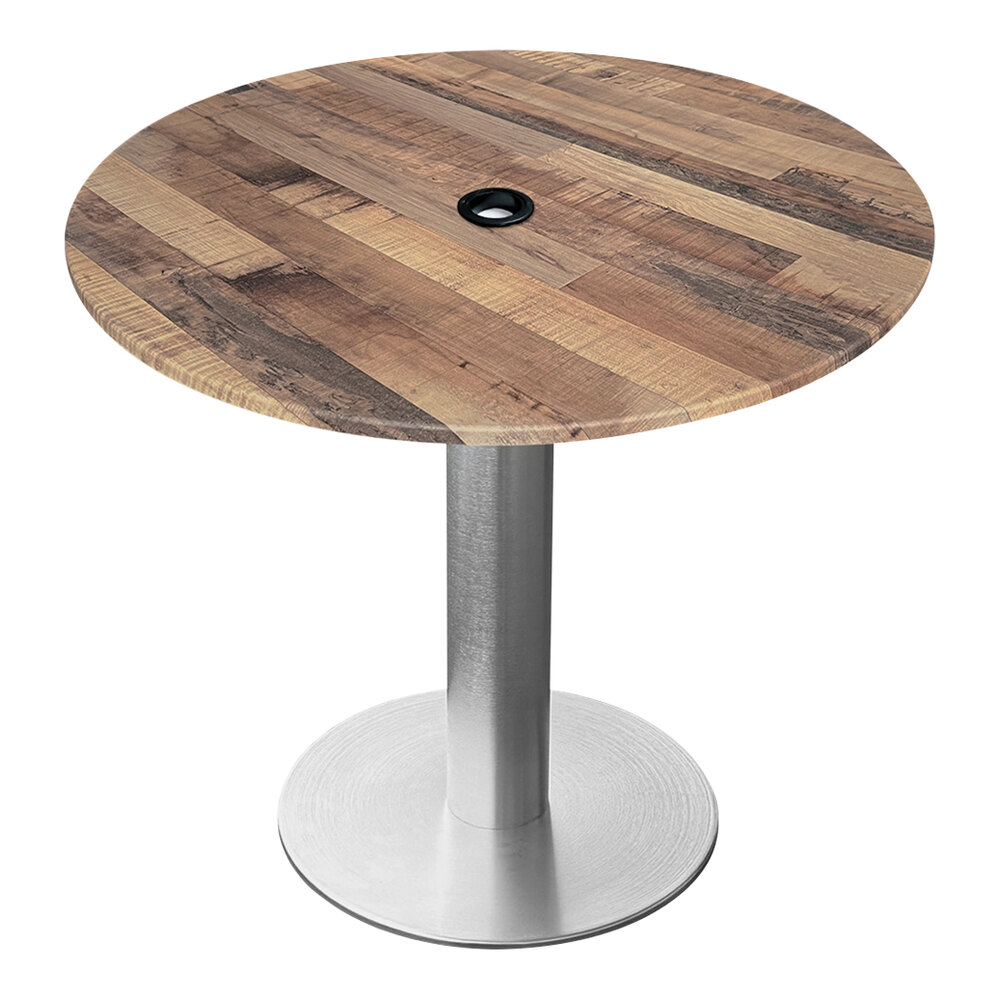 Holland Bar Stool EuroSlim 32" Round Rustic Indoor / Outdoor Standard ...