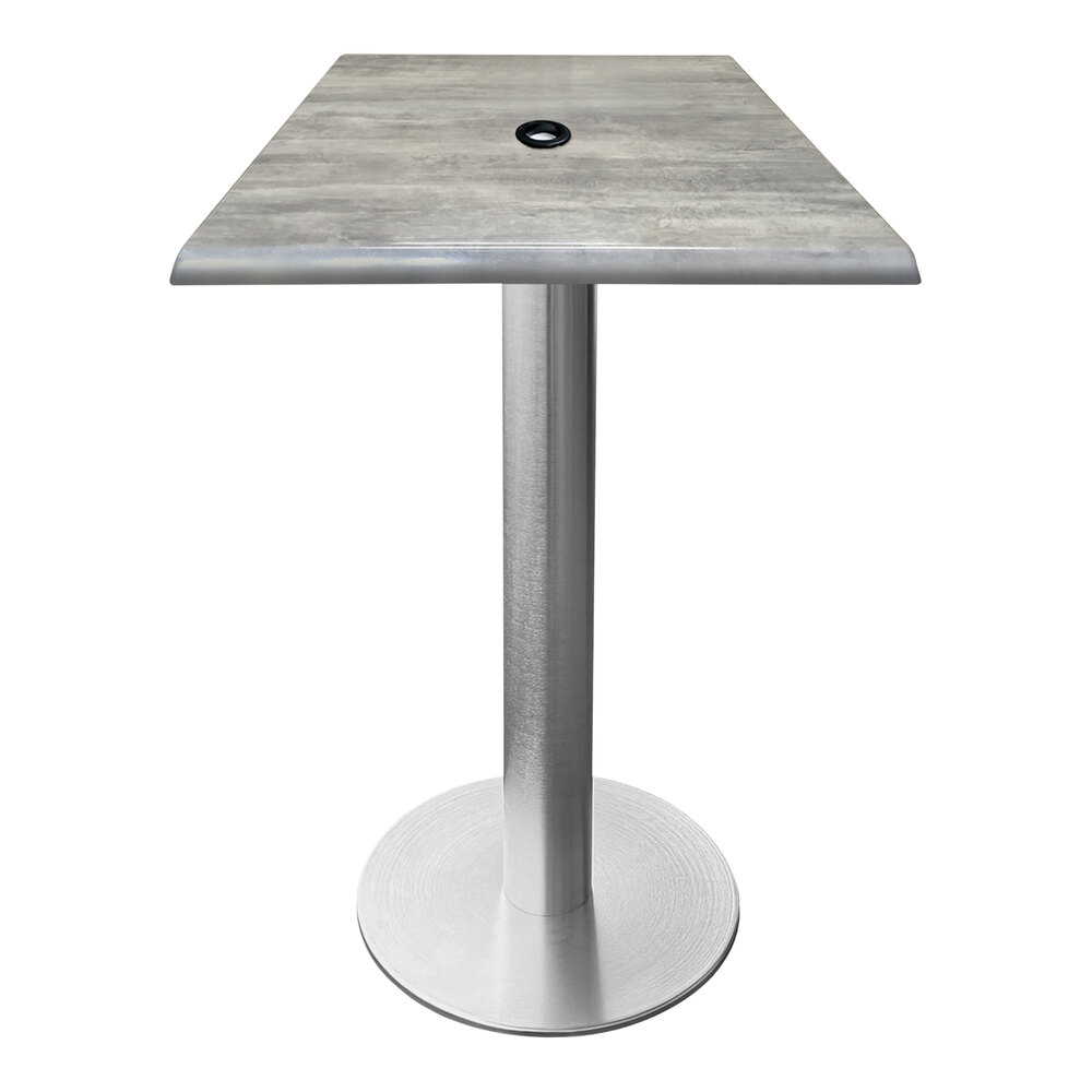 Holland Bar Stool EnduroTop 30" x 30" Square Greystone Indoor / Outdoor ...