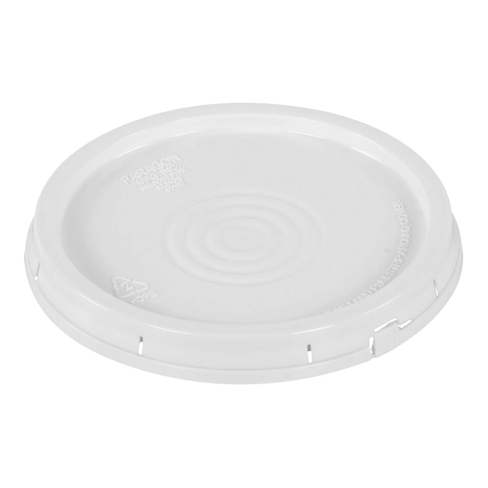 Vestil LID-54-PWT White HDPE Tear Tab Lid for PAIL-35-PWS, PAIL-54-PWS ...