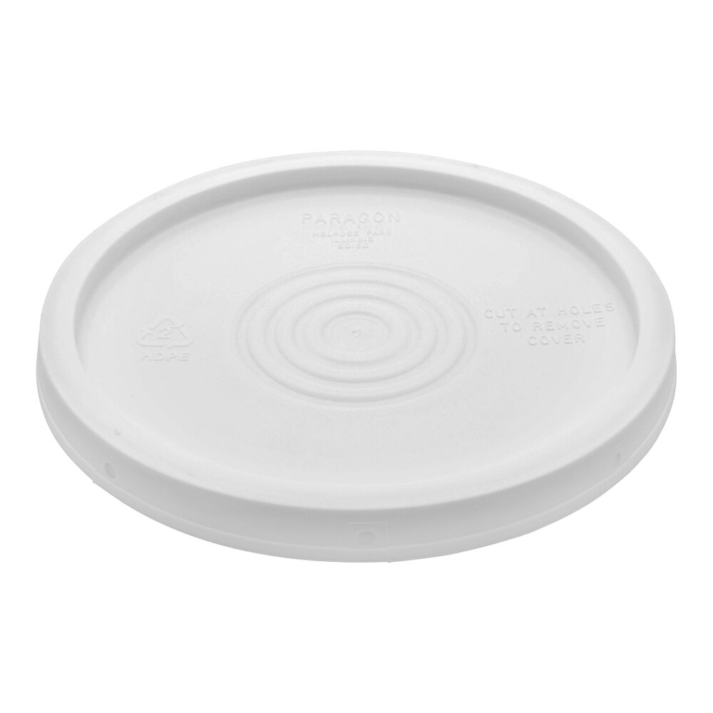 Vestil LID-54-PW HDPE White Lid for PAIL-35-PWS, PAIL-54-PWS, and PAIL ...