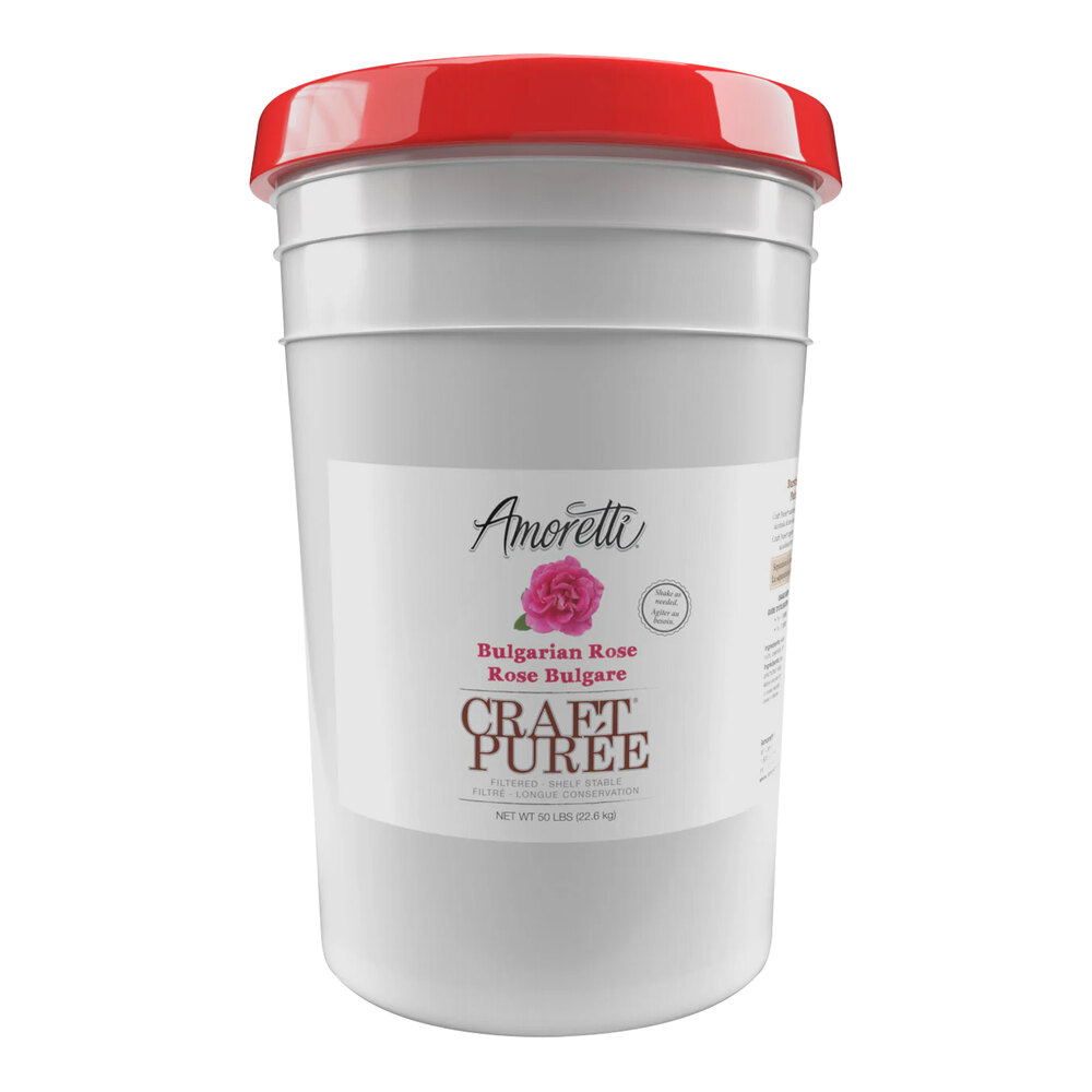 Amoretti Bulgarian Rose Craft Puree 6 Gallon (50 lb.)