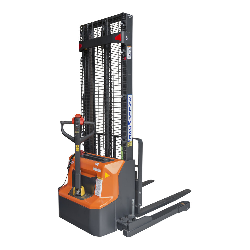 Ballymore 2,600 lb. Steel Battery-Powered Straddle Leg Fork Stacker ...