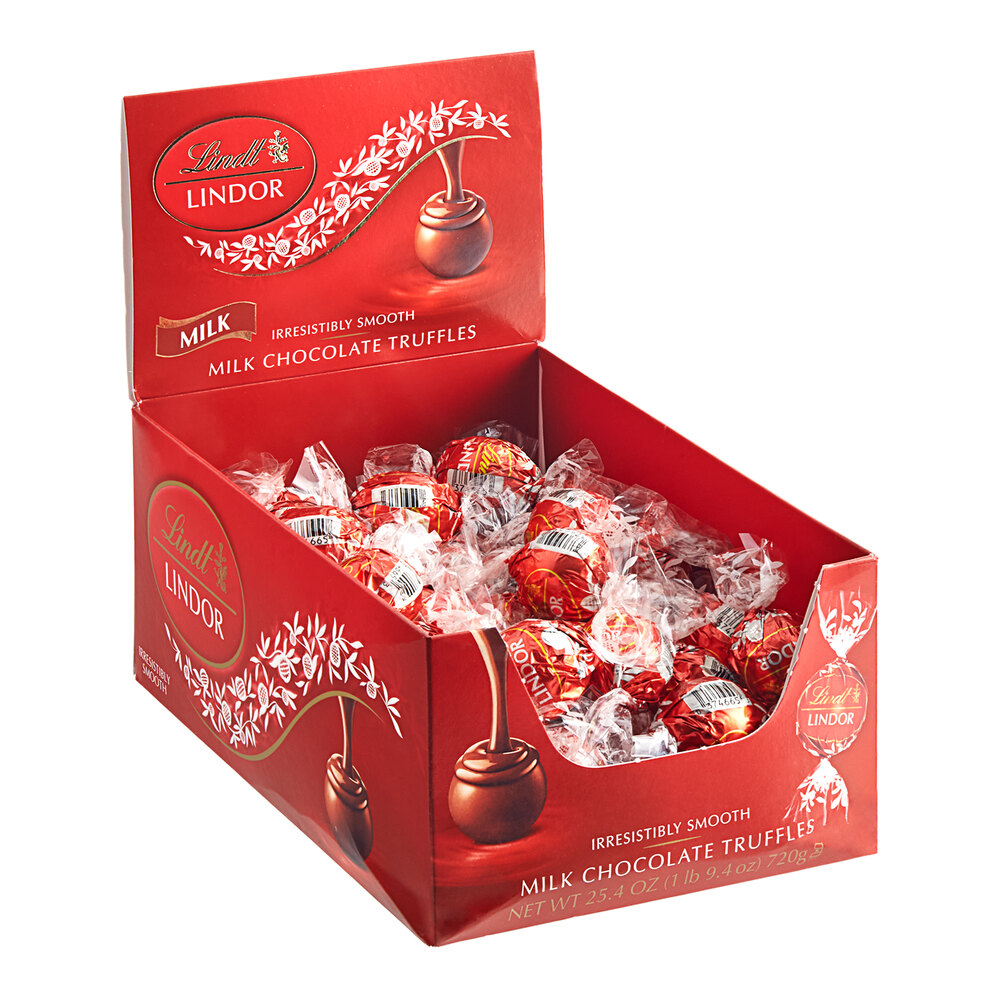 Lindt Lindor Milk Chocolate Truffles - 60/Case