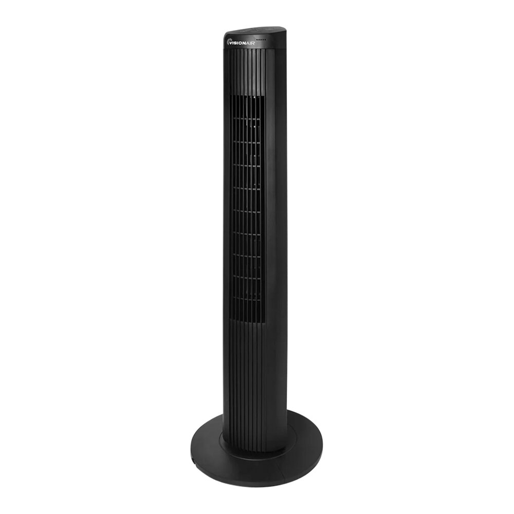 VisionAir 40" Black 3-Speed Oscillating Digital Tower Fan with Remote ...