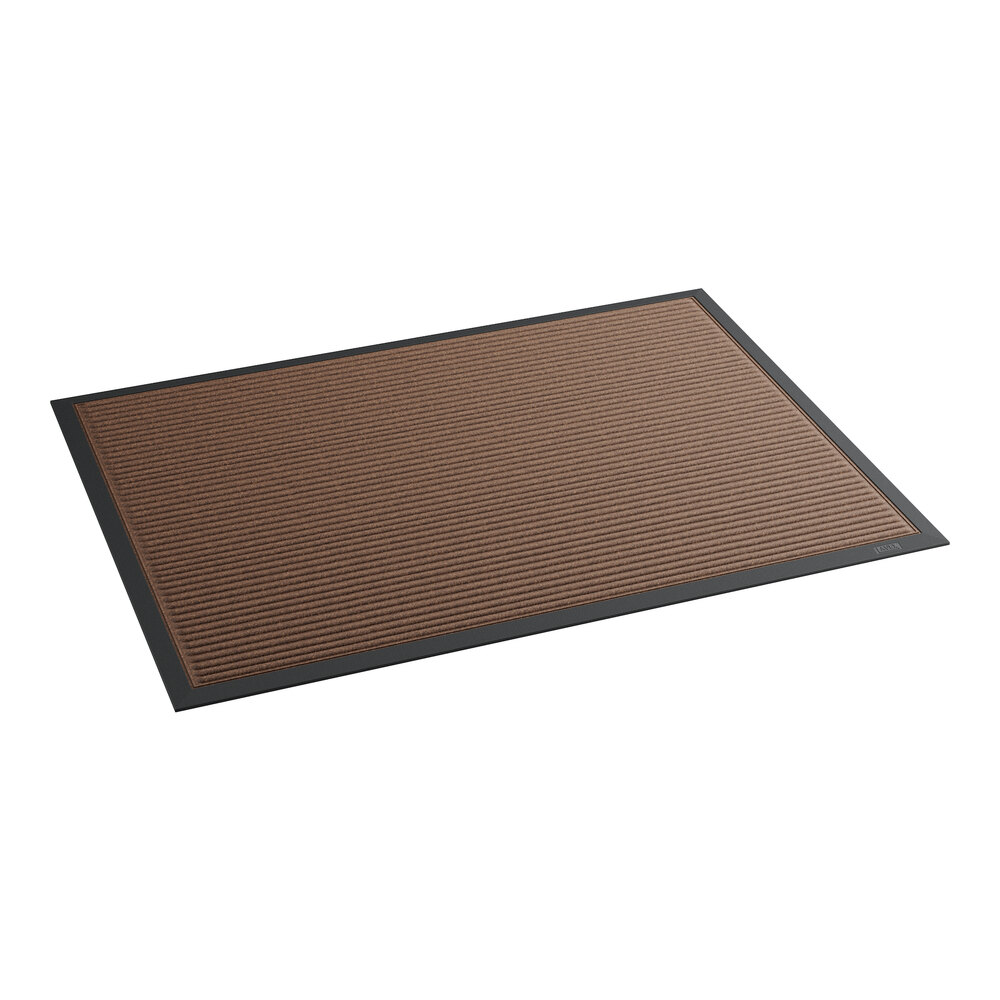 Lavex Needle Rib 3' x 4' Brown Indoor Entrance Mat - 3/8" Thick