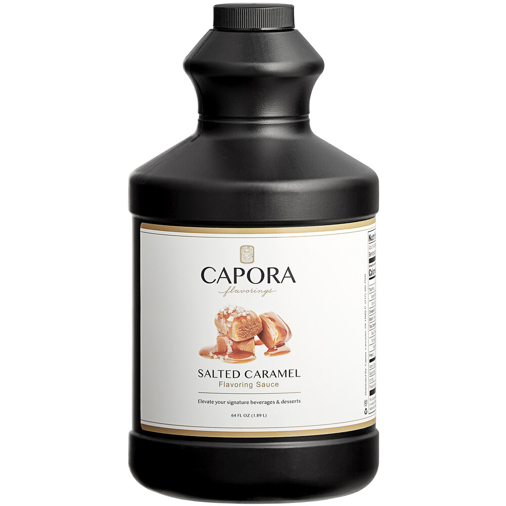 Capora Salted Caramel Flavoring Sauce 64 fl. oz. - 6/Case