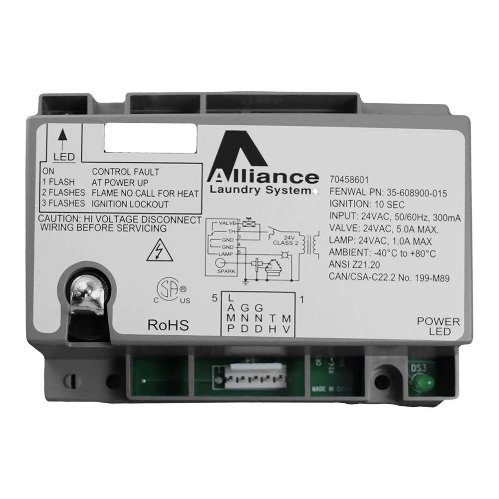 Alliance Laundry 70458601P Control,Ignition 24V Non-Eu Ro