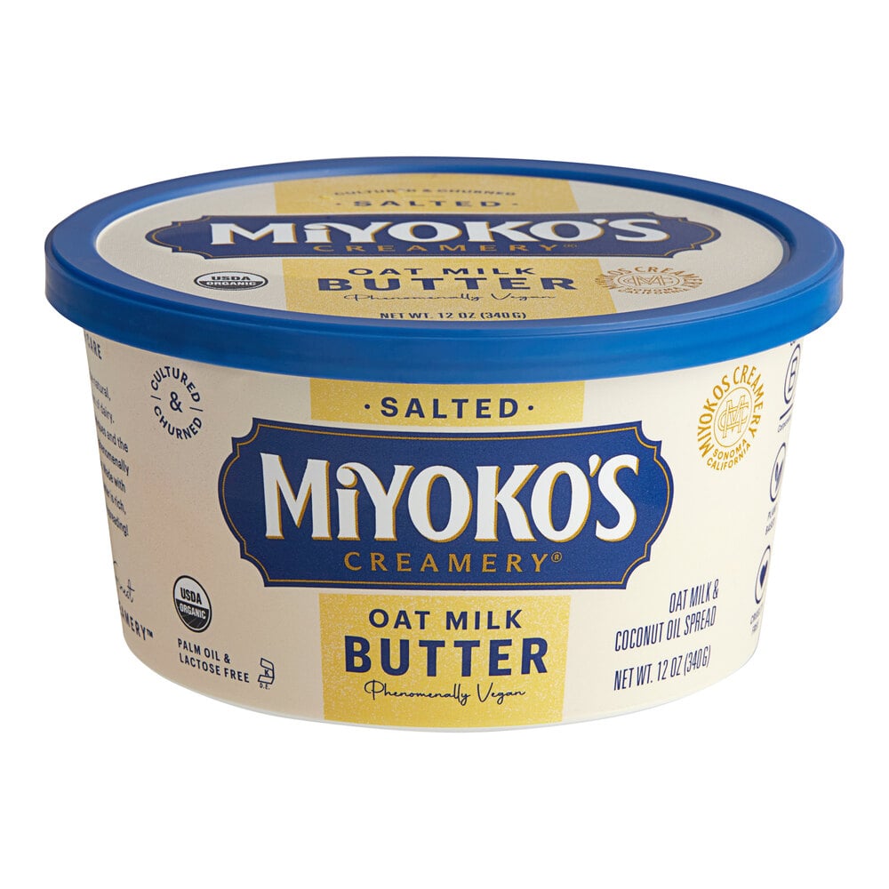Miyoko's Creamery European-Style Cultured Salted Oat Milk Vegan Butter ...