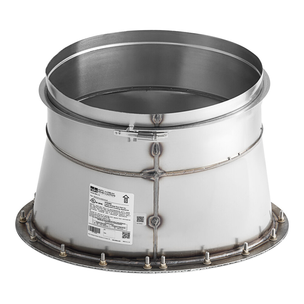 NAKS SWCK16-NWHO 16" Stainless Steel Single-Wall Grease Duct with No ...