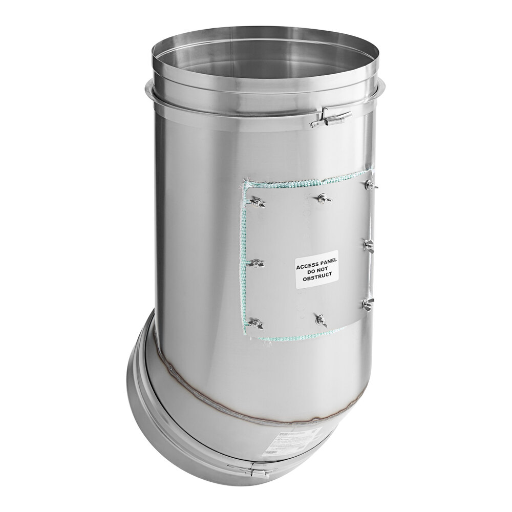 NAKS SWCK16-45EA 16" Stainless Steel Single-Wall 45 Degree Elbow with ...