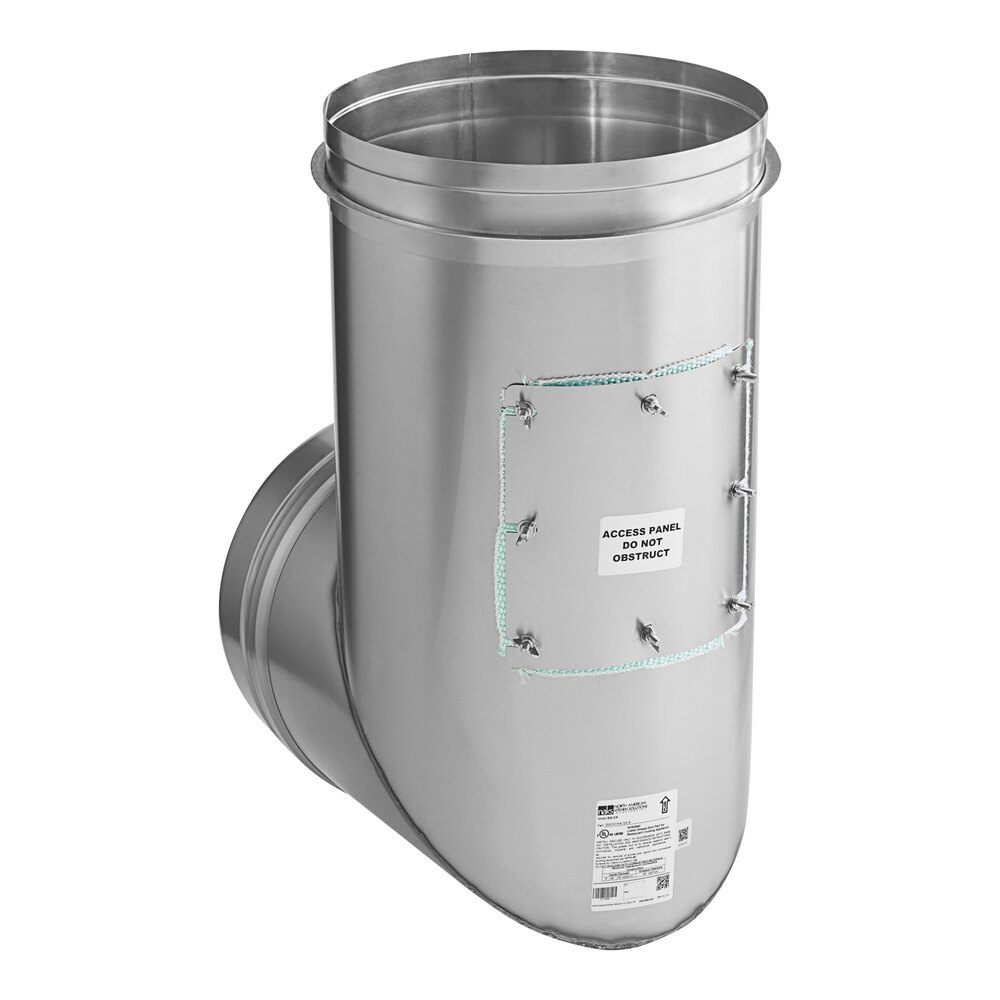 NAKS SWCK12-87EA 12" Stainless Steel Single-Wall 87 Degree Elbow with ...