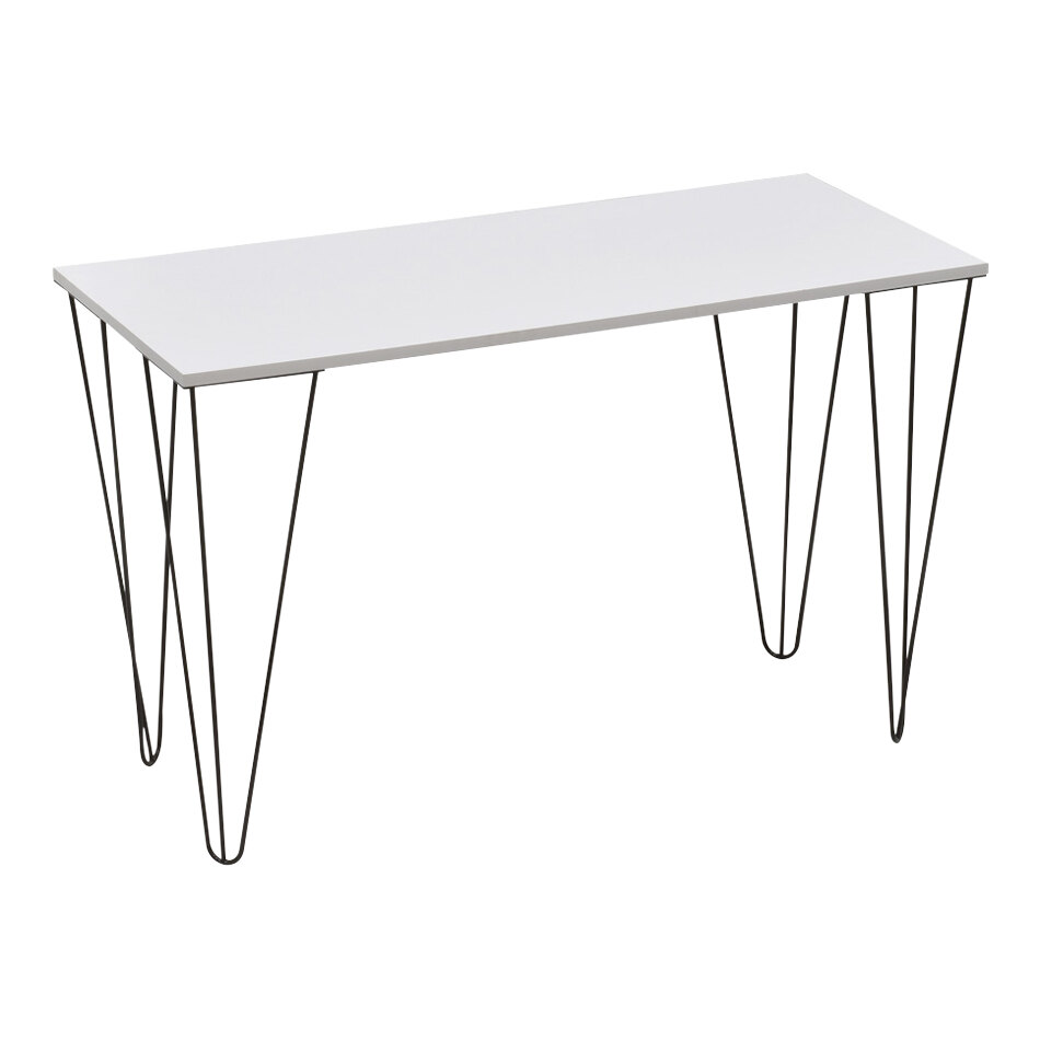 48" x 22" x 30" Rectangular Display Table with White Melamine Top and ...