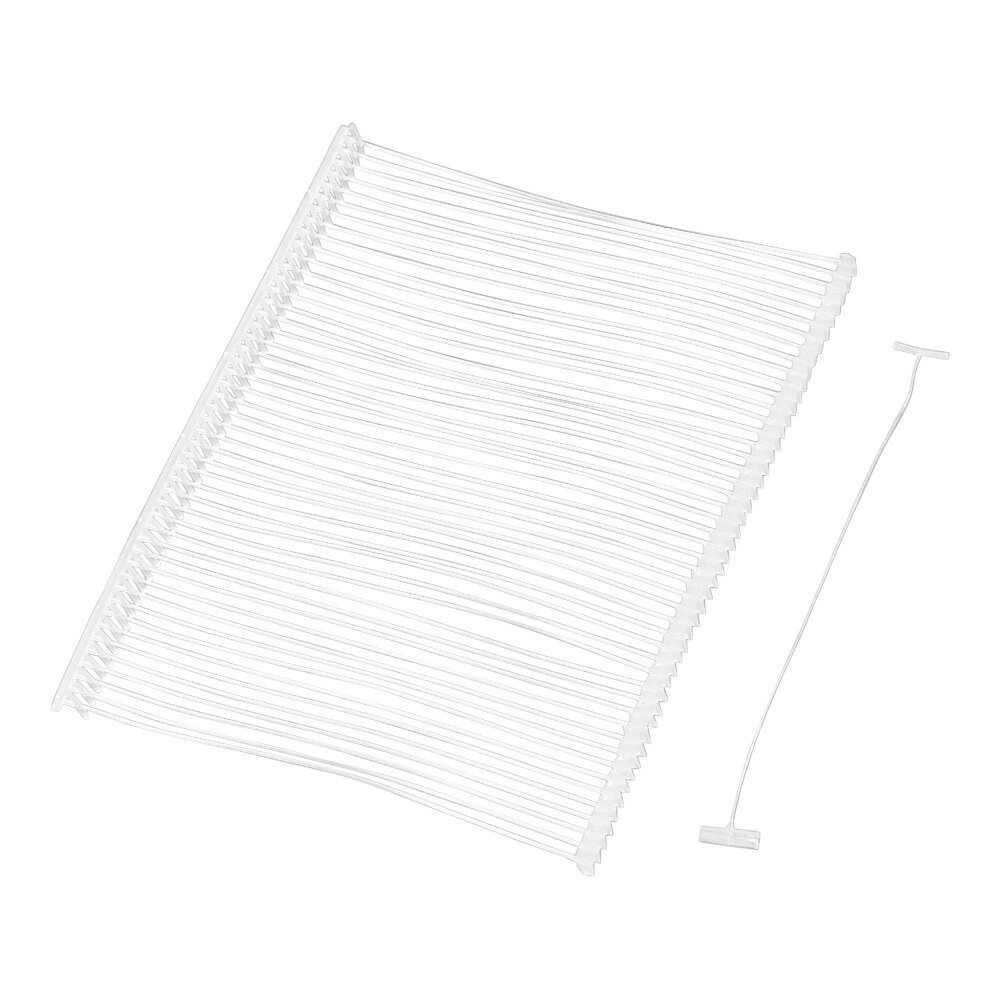 2" Clear Plastic Price Tag Fasteners for Fine Fabrics - 5,000/Case