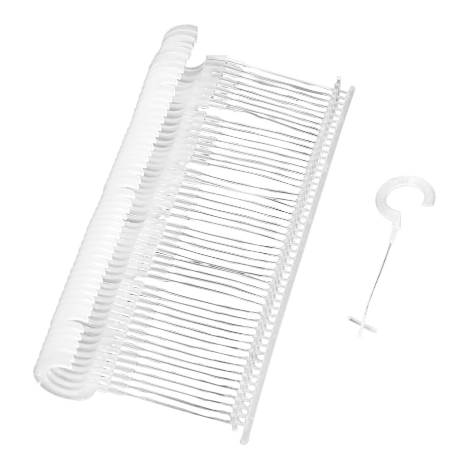 1 1/2" Clear Plastic Standard Price Tag Fasteners with Hooks - 5,000/Case