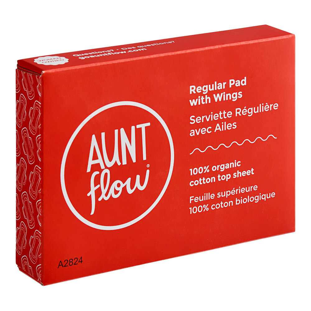 Aunt Flow Universal Organic Cotton Menstrual Pad with Wings - Regular ...