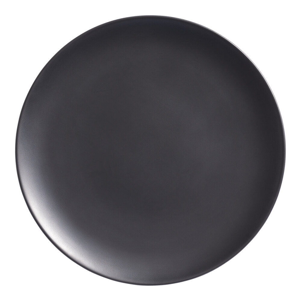 American Metalcraft Mix & Matte 11 1/2" Matte Black Round Melamine ...