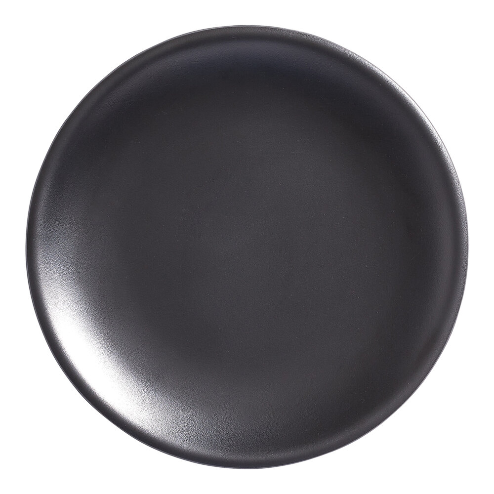 American Metalcraft Mix & Matte 6" Matte Black Round Melamine Coupe Plate
