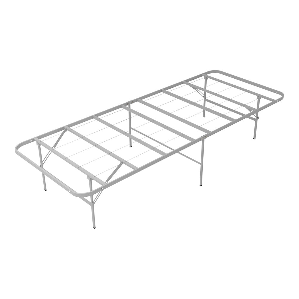 Rize Home 37" x 74" x 14" Twin Silver Steel Platform Bed Base