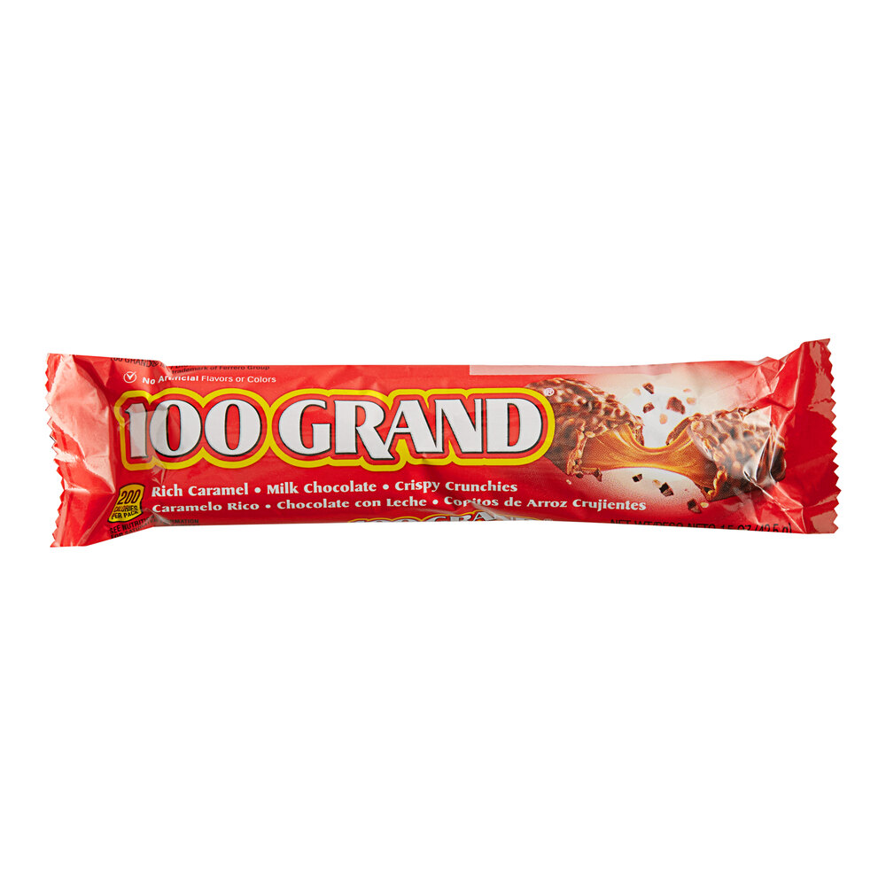 100 Grand Full Size Candy Bar 1.5 oz. - 36/Box