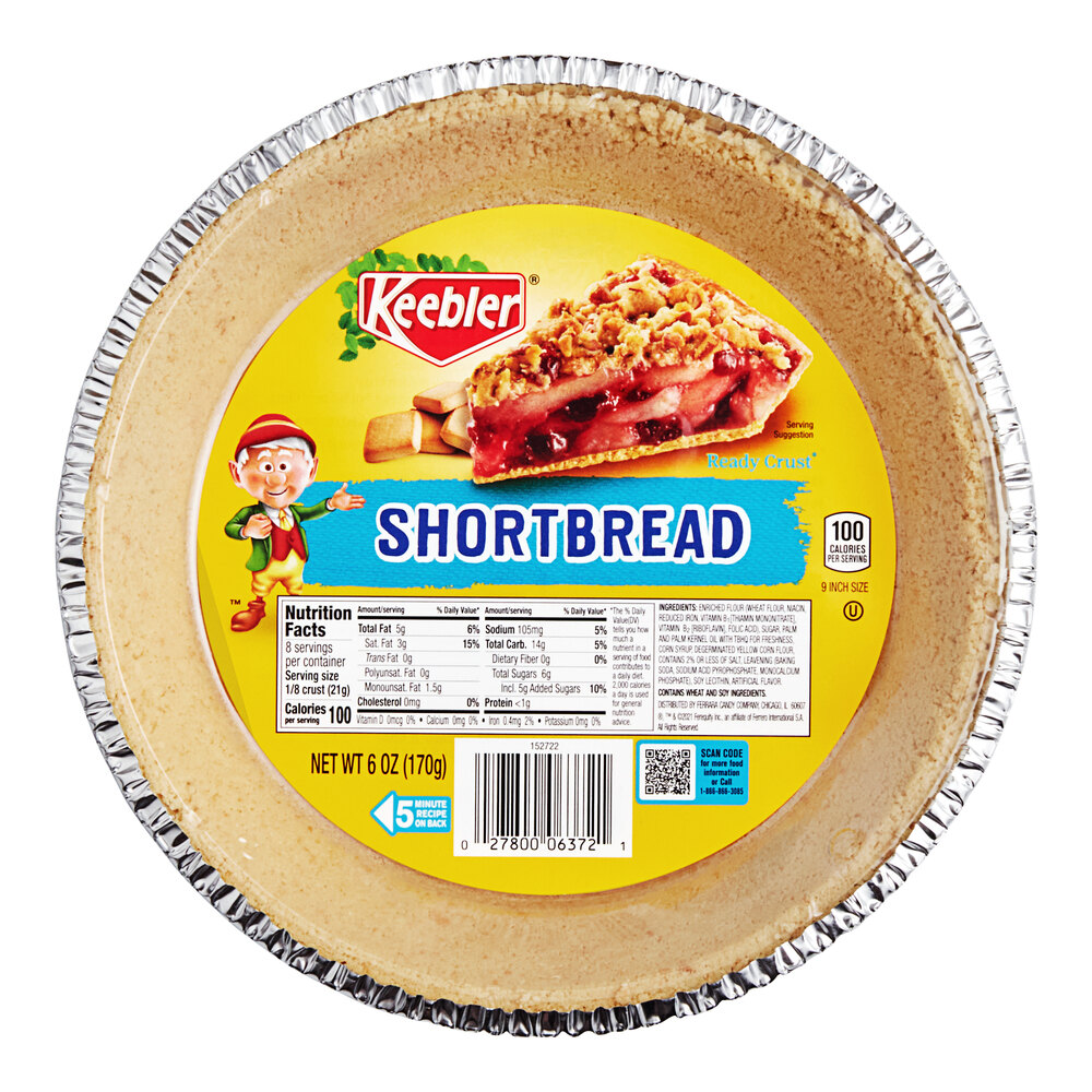 Keebler Ready Crust 9" Shortbread Pie Shell 6 oz. - 12/Case