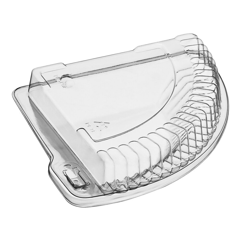 Polar Pak Clear Plastic Hinged 1/4 Pie Slice Container - 300/Case