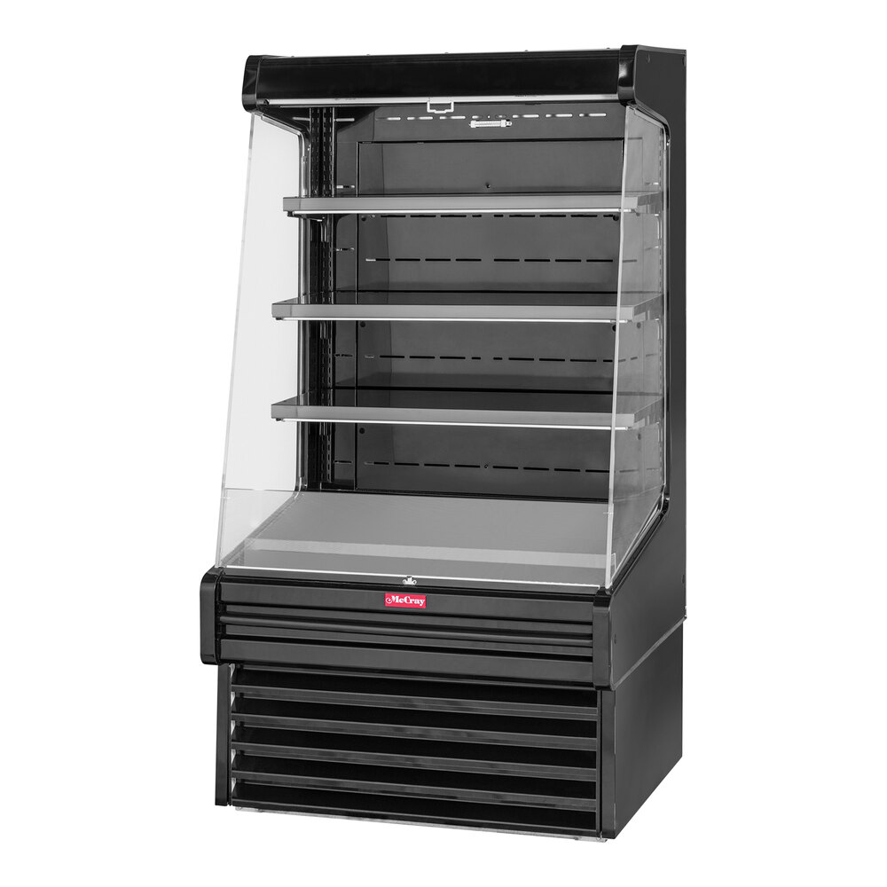 Howard McCray SC-OD30E-3-B-LED 30E Series 39" Black 3-Shelf Vertical ...