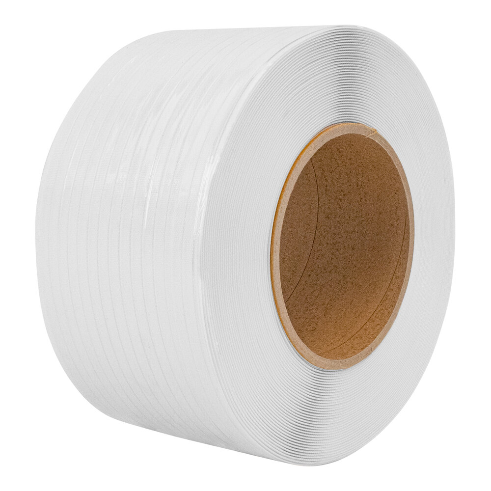 Encore Packaging 1/2" x 0.023" x 7,200' White Polypropylene Mini ...