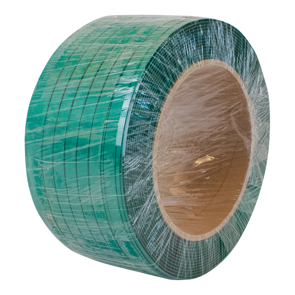 Lavex 5/8" x 0.035" x 1,200' Green Polyester Mini Strapping Coil ...