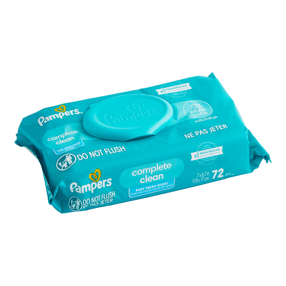 Pampers Baby-Clean 72-Count Baby Fresh Scent Baby Wipes - 8/Case