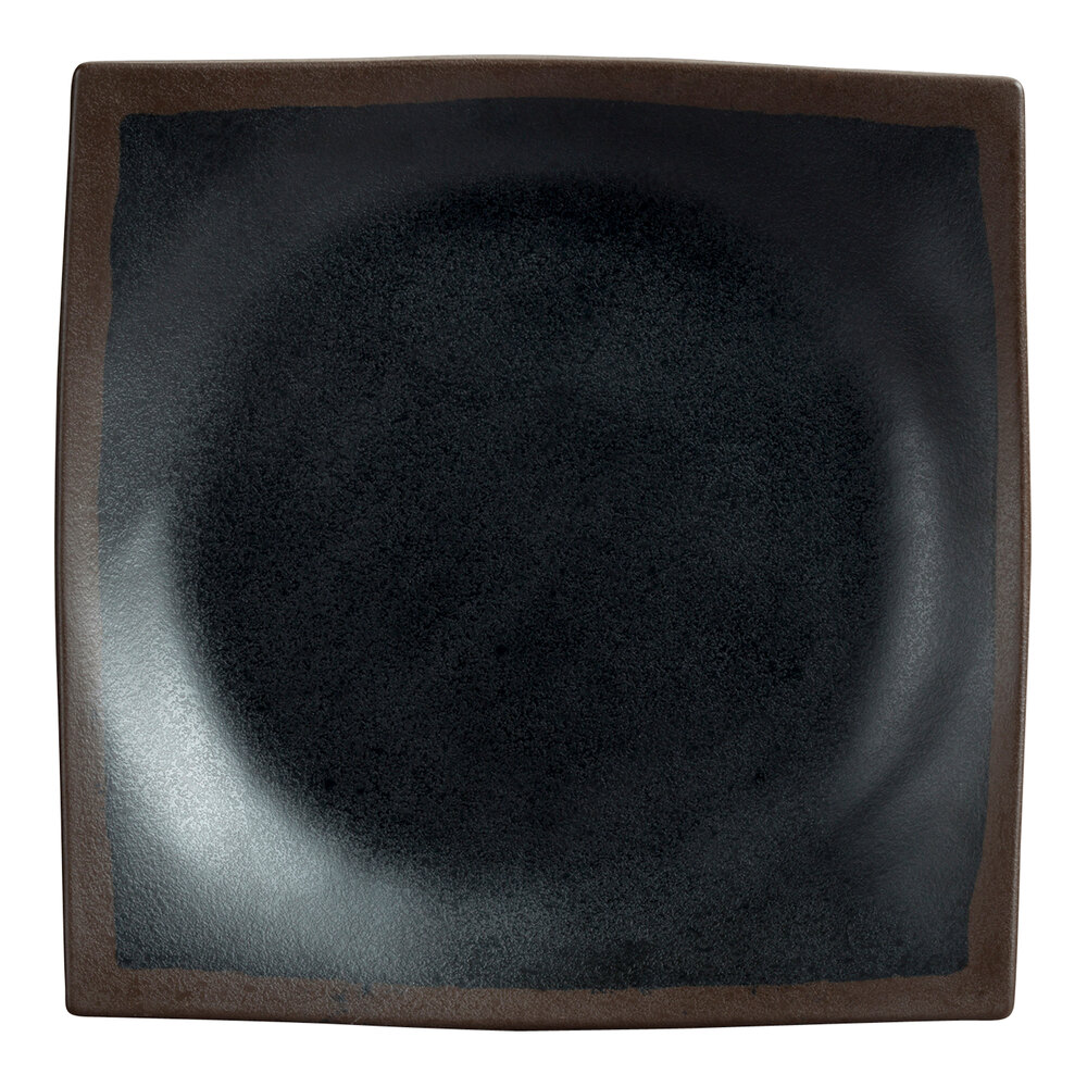 Delfin Greystone from Steelite International 9 1/4" Square Black ...