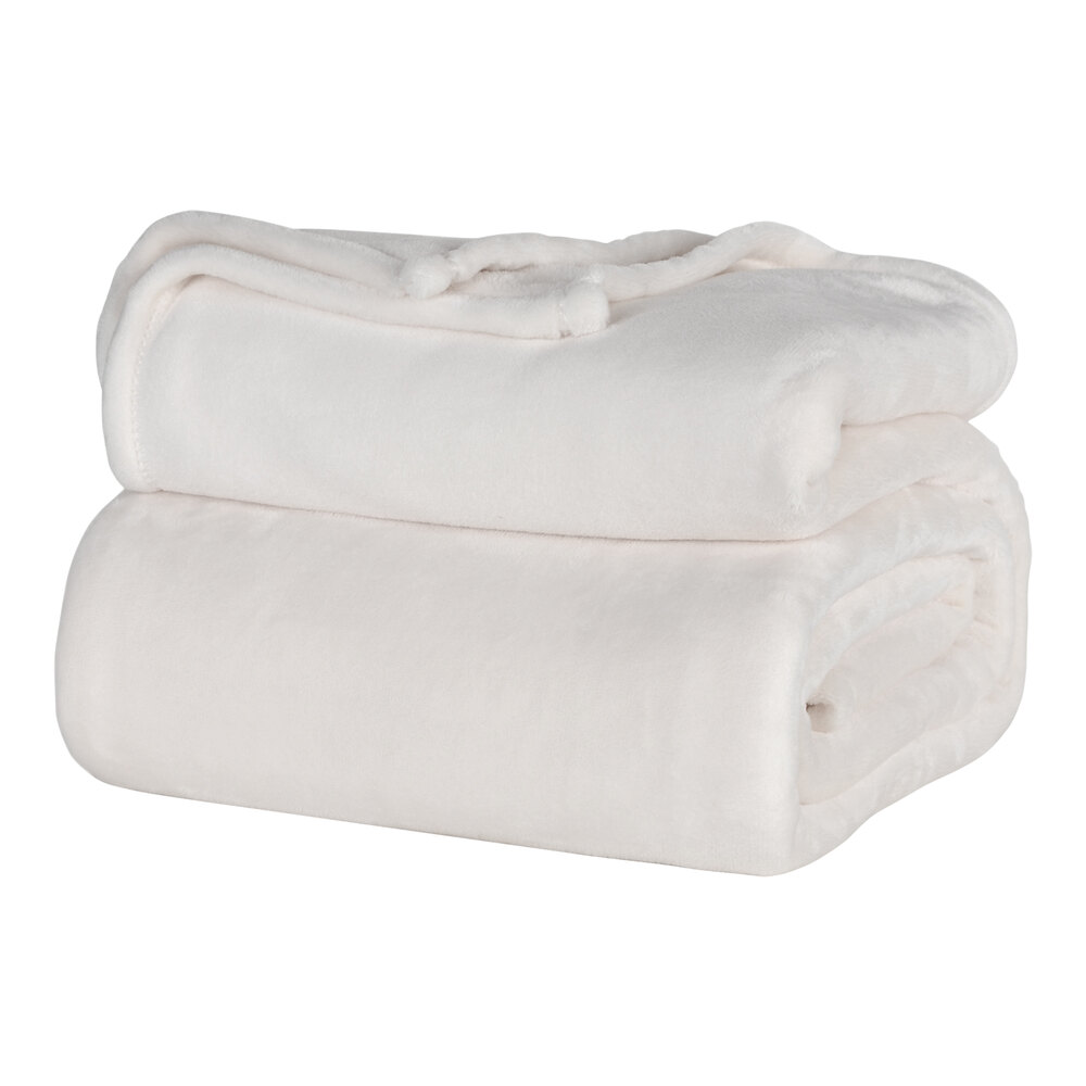 Berkshire Hospitality VelvetLoft 90" x 90" Full / Queen Size Ivory 100% ...