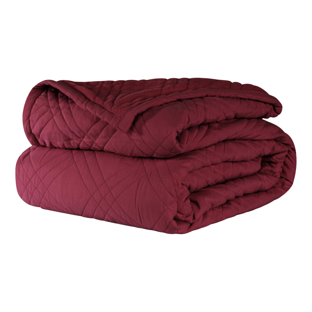 Berkshire Hospitality CozyCare Classic 76" x 110" Twin Size Burgundy ...