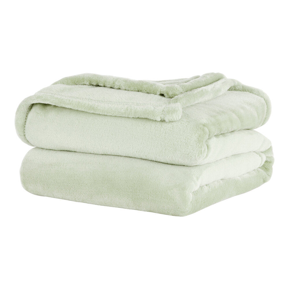 Berkshire Hospitality VelvetLoft 70" x 50" Tea 100% Polyester Throw ...