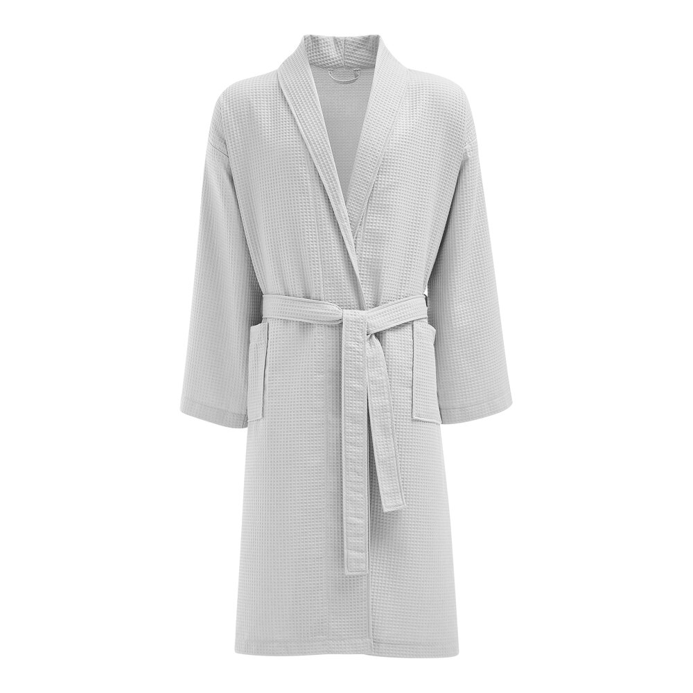 Berkshire Hospitality Repose Gray Waffle Pique Cotton / Polyester Bath Robe