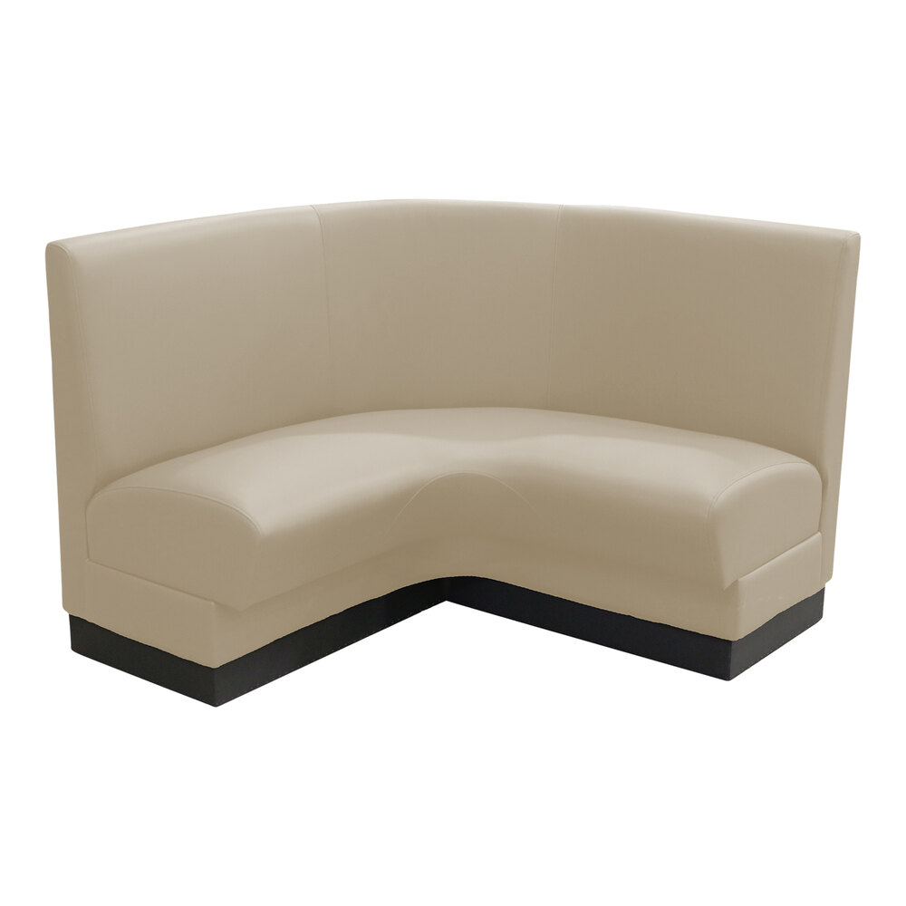 QA Group Olympic 48" Long Beige Corner Booth - 42" High