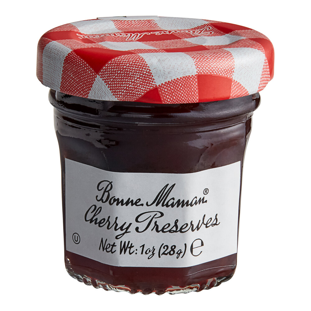 Bonne Maman Cherry Preserves 1 oz. Mini Jar - 60/Case