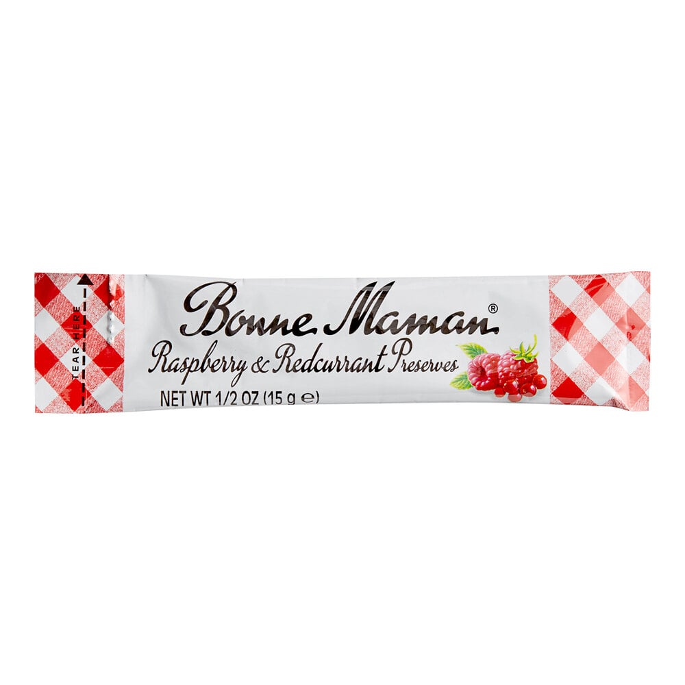 Bonne Maman Raspberry Preserves 0.5 oz. Stick - 100/Case