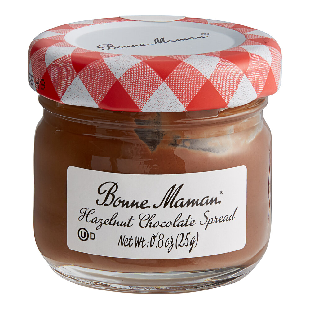 Bonne Maman Hazelnut Chocolate Spread 0.88 oz. Mini Jar - 48/Case